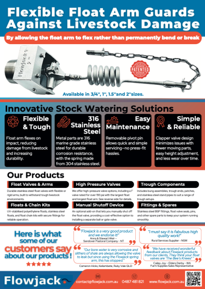 Flowjack provides innovative and reliable livestock watering equipment.