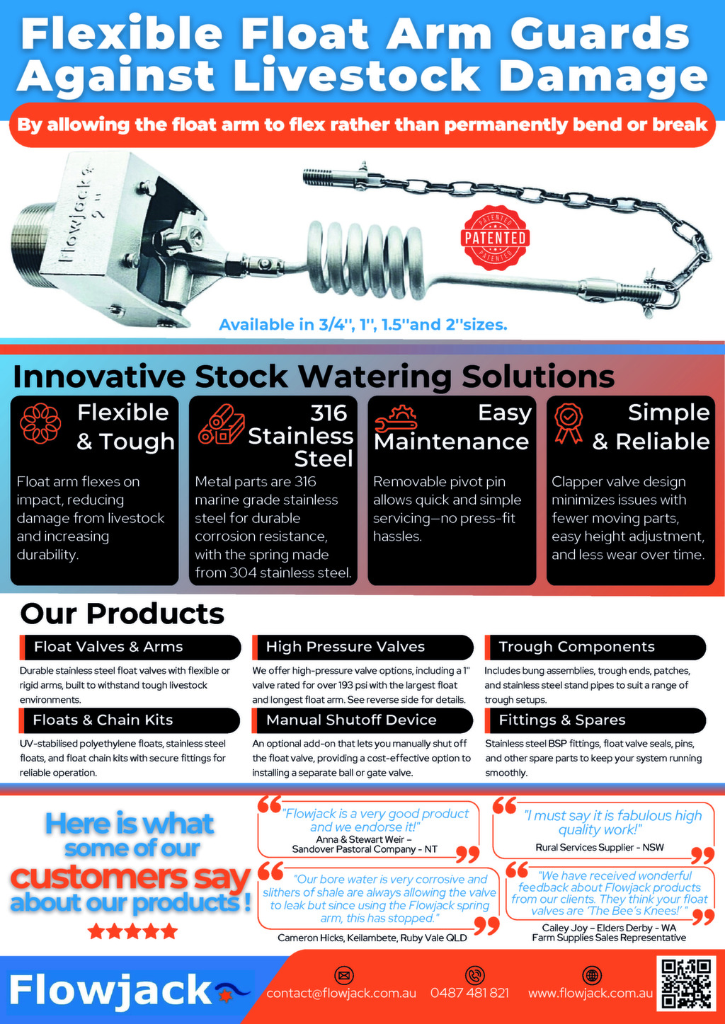 3/4'' to 2'' Float Valves 2025 Flyer - Flowjack